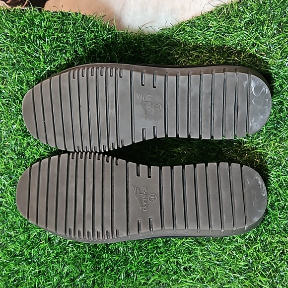 Dansko | Shoes | Dansko Linley Black Burnished Slipon Flats Womens Size ...